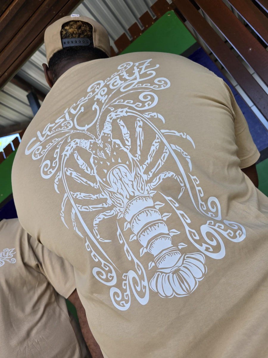 Torres Strait Printz - Cray Design L/Brown Tee – Gab Titui Cultural Centre