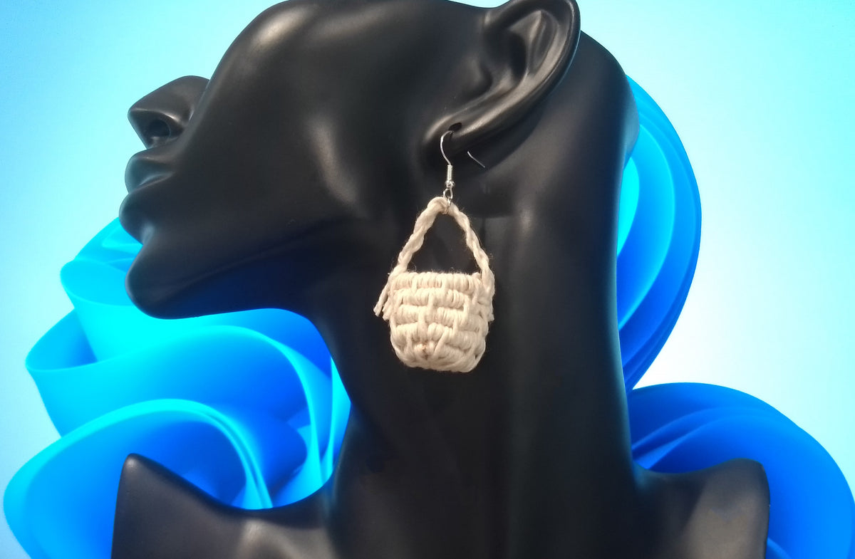 Nancy Nona - Twine Woven Basket Earrings – Gab Titui Cultural Centre